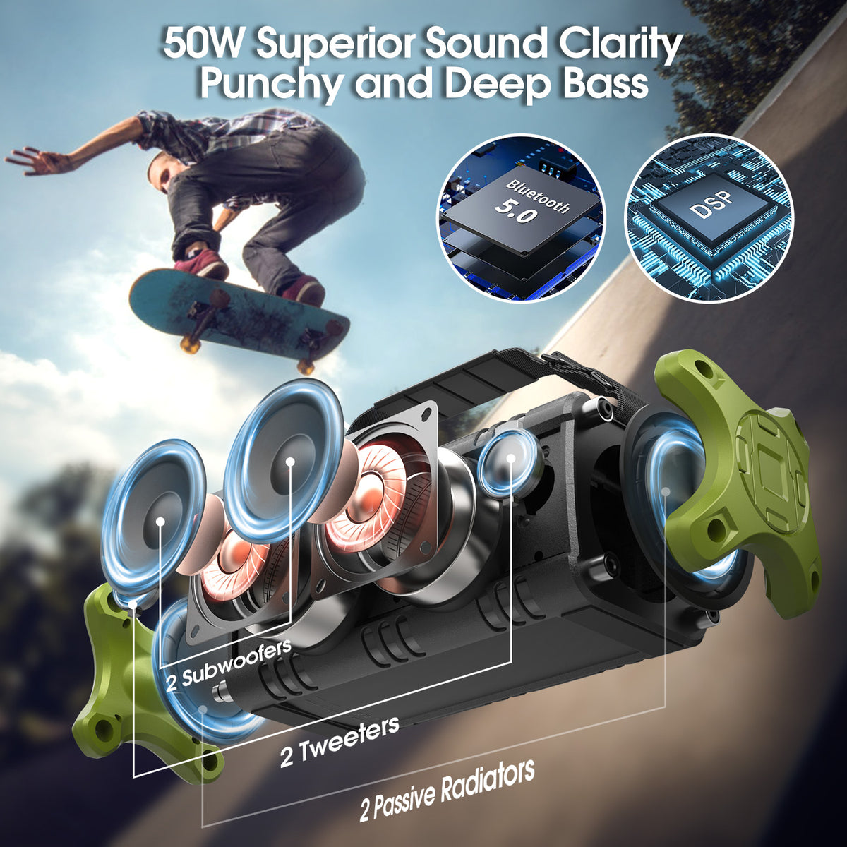 D8 - Bass Boost | King of Bass | 4 Drivers | Portable Loud Speakers ...