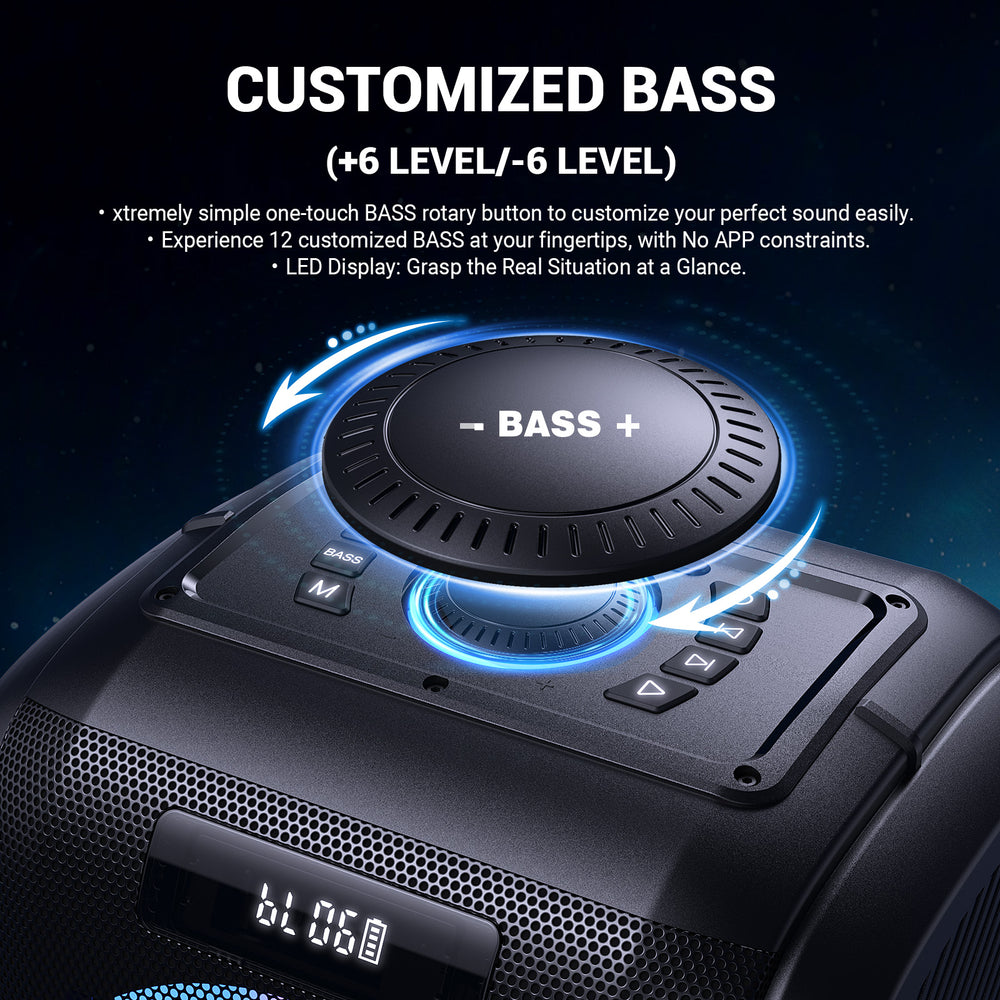 T9 Pro - 250W Output | One-click Boost | 12 Custom Bass Settings | Mic ...